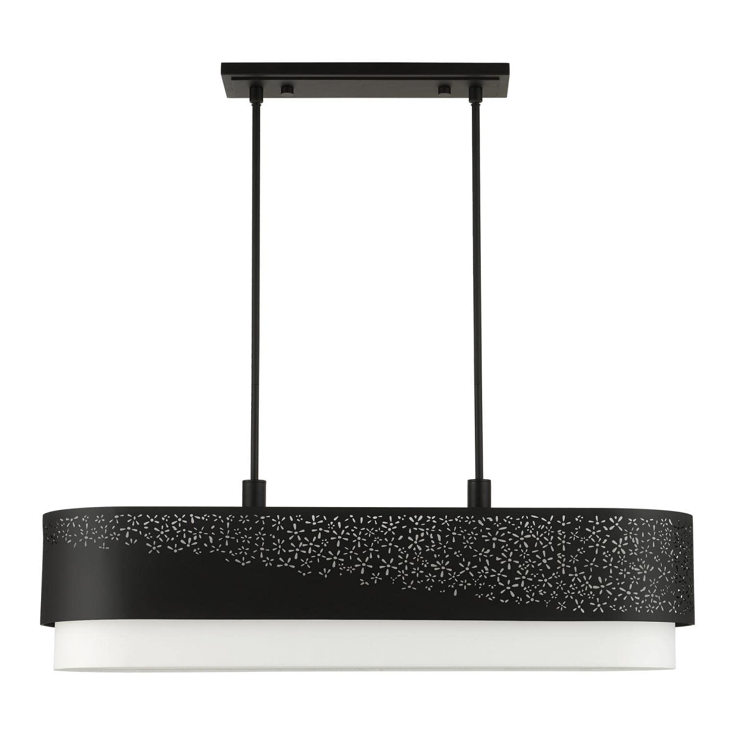Lighting Noria 6 Light Black Linear Chandelier – Bircata