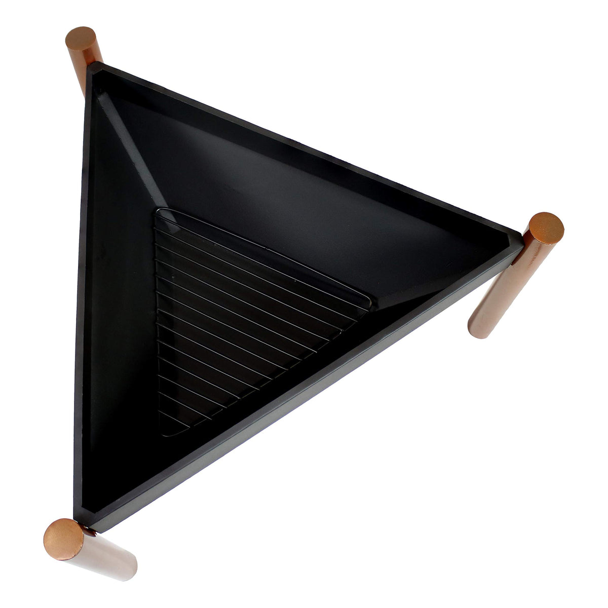 Sunnydaze 31-Inch Steel Wood-Burning Triangle Fire Pit/Side Table - Lo ...