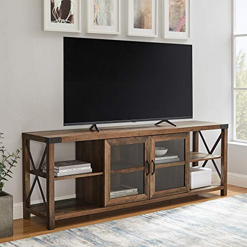Rustic Modern Farmhouse Metal and Wood TV Stand – Bircata